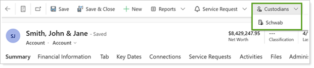 Access the Schwab Address Change Tool from Tamarac CRM