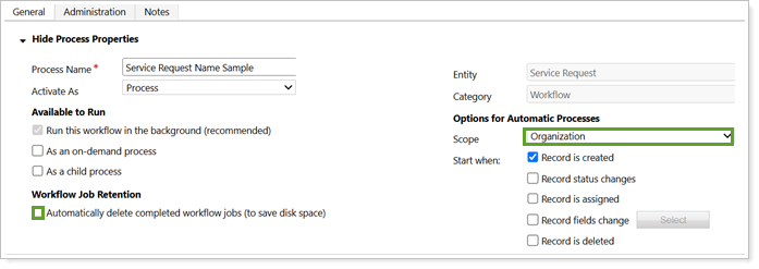 Create Background Workflows for Service Requests
